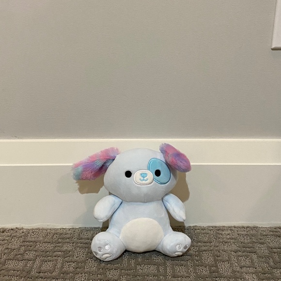 Squishmallows | Toys | 8inch Blue Dog With Rainbow Fuzzy Detailing Hug ...